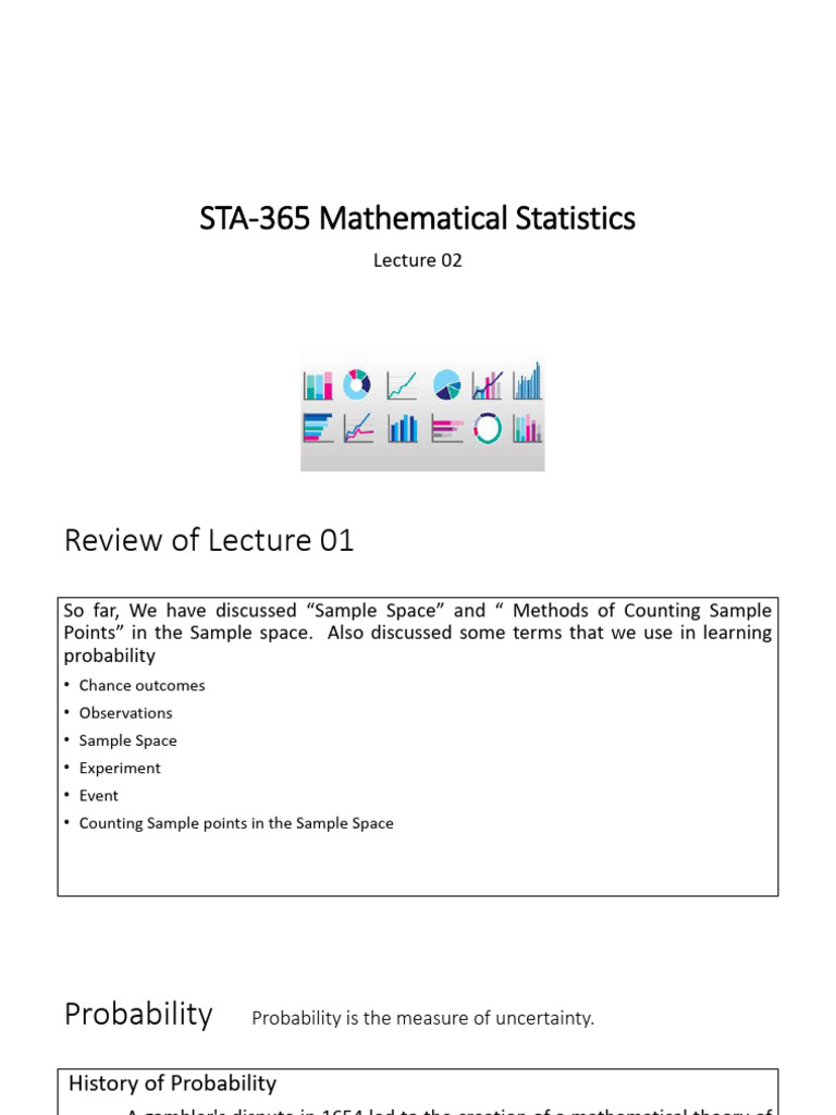 Lecture 02 | PDF | Probability | Sampling (Statistics)