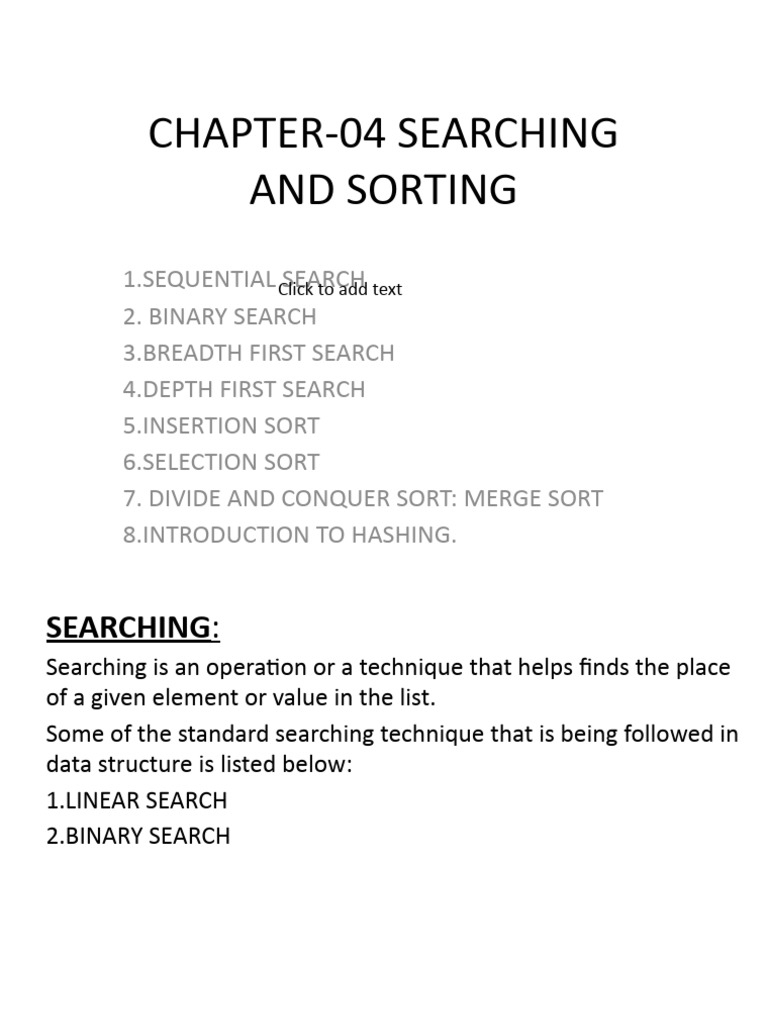 CHAPTER-04 (Searching&sorting) 1 | PDF | Algorithms And Data Structures ... CHAPTER-04 (Searching&sorting) 1 | PDF | Algorithms And Data Structures ...
