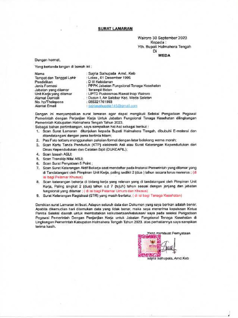 Compressed - SURAT LAMARAN | PDF