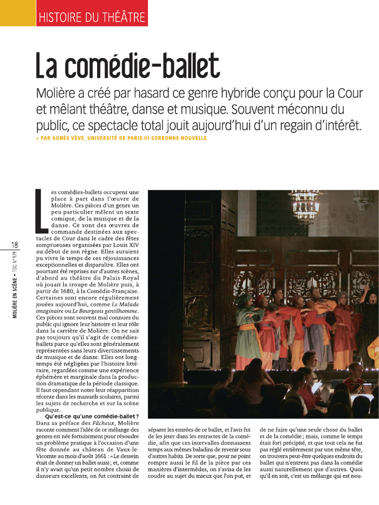 MOLIERE, Comédie Ballet | PDF