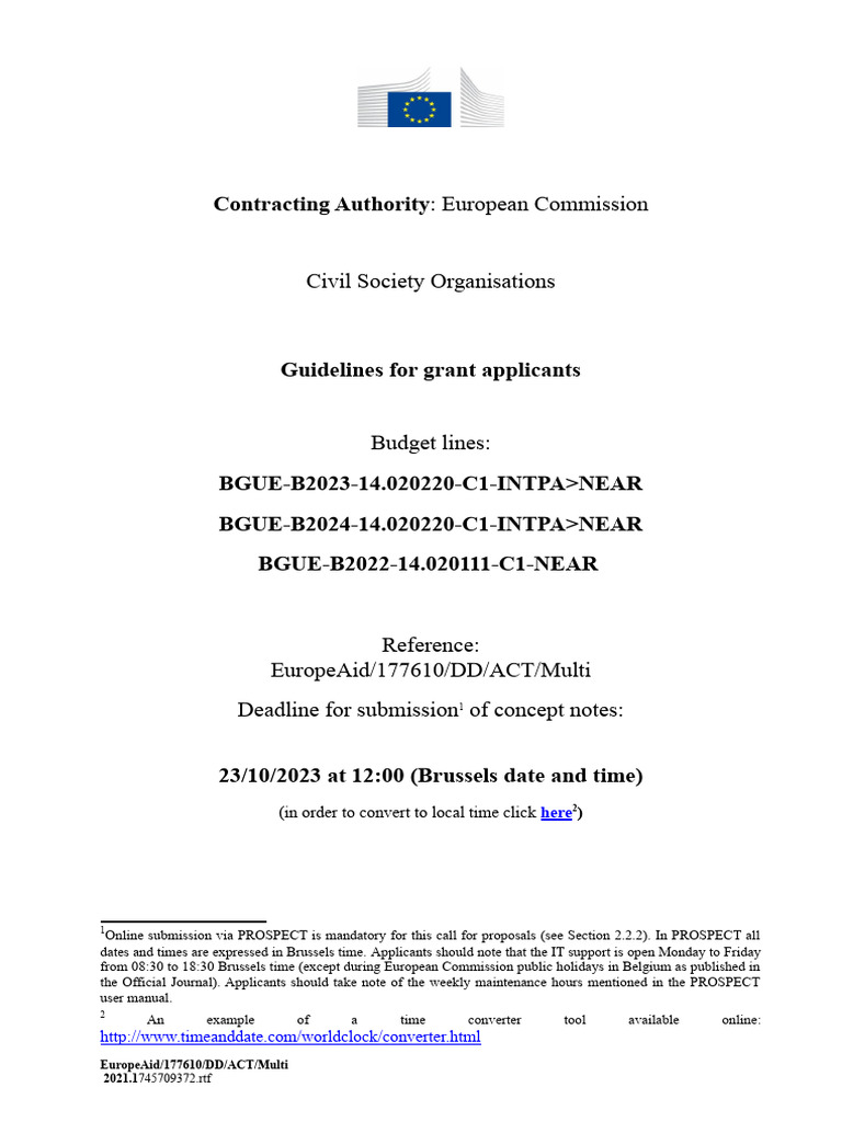 Guidelines for grant applicants | PDF | European Union | Governance