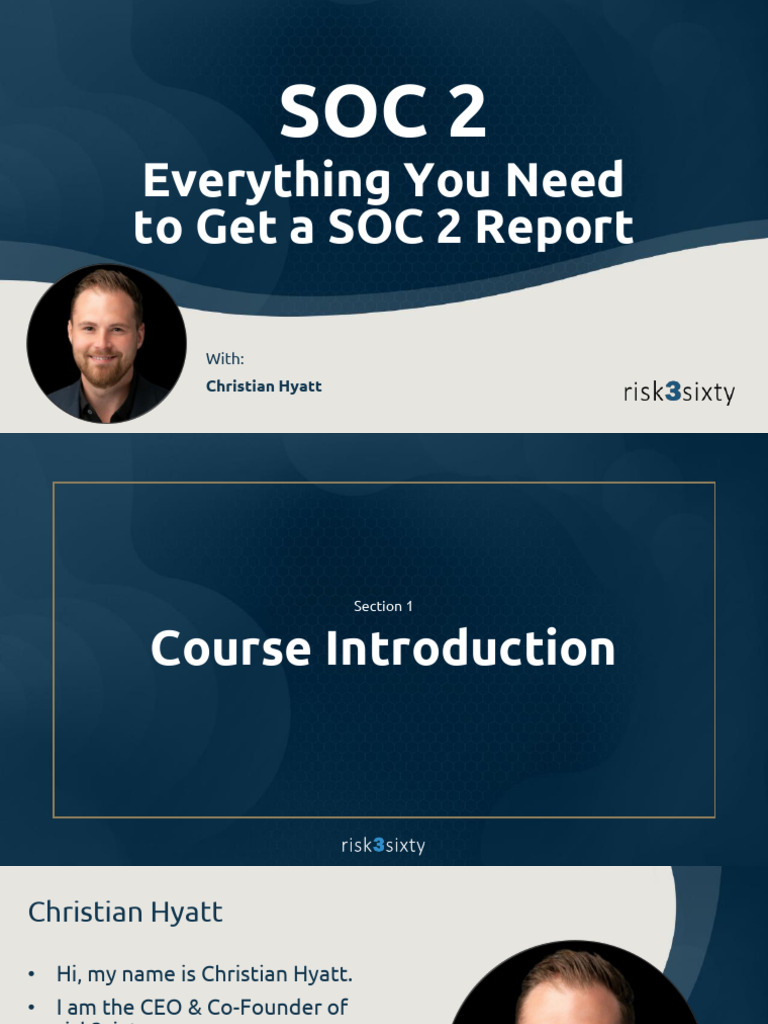 SOC 2 - Full Course Presentation | PDF | Computer Security | Security