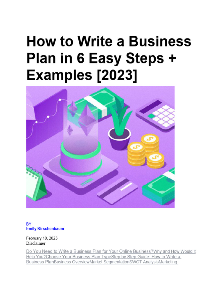 Business Plan Writing Guide 2023 | PDF | Marketing | Business Plan