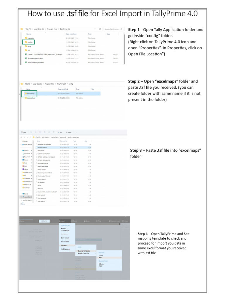 How To Use TSF File in Excel Import | PDF
