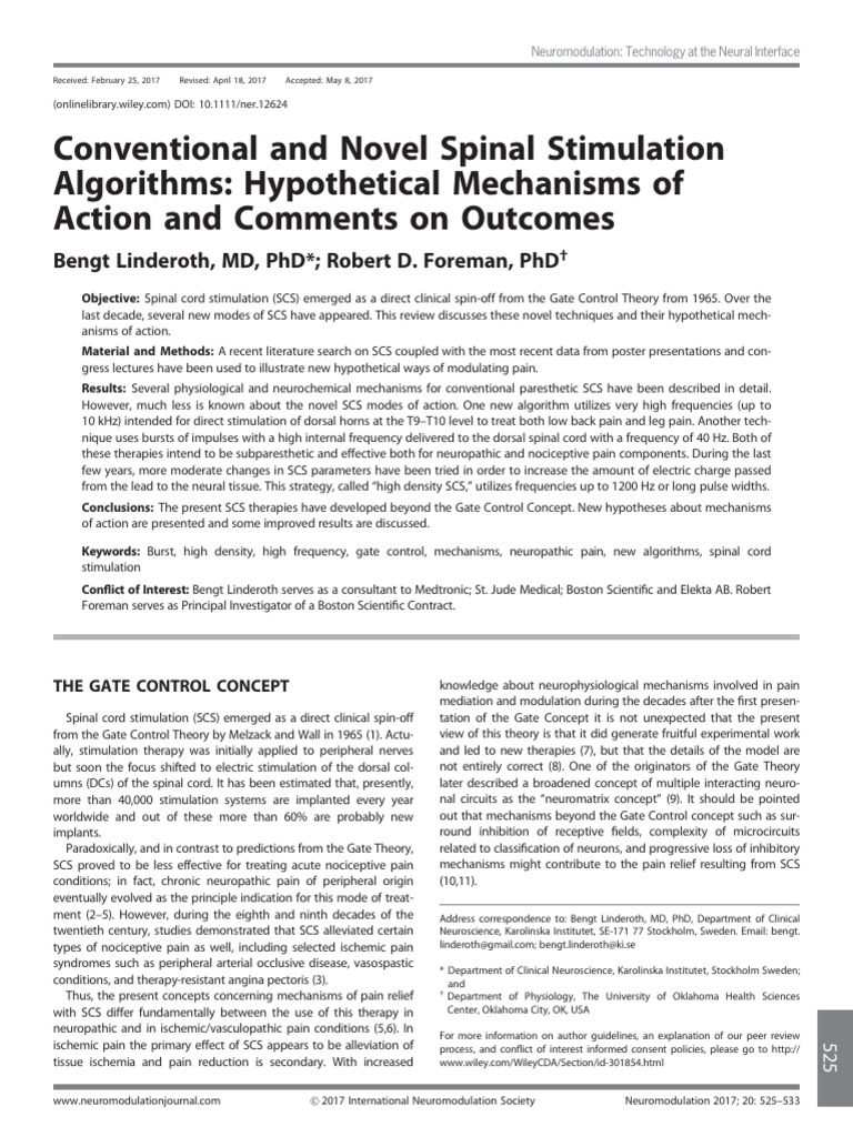 Neurom Tec at The Neur Inter - 2017 - Linderoth - Conventional and ...