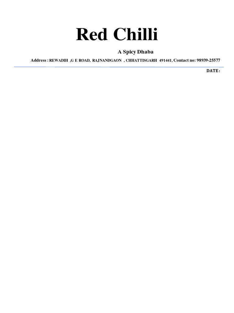 Red Chilli Letter Head | PDF