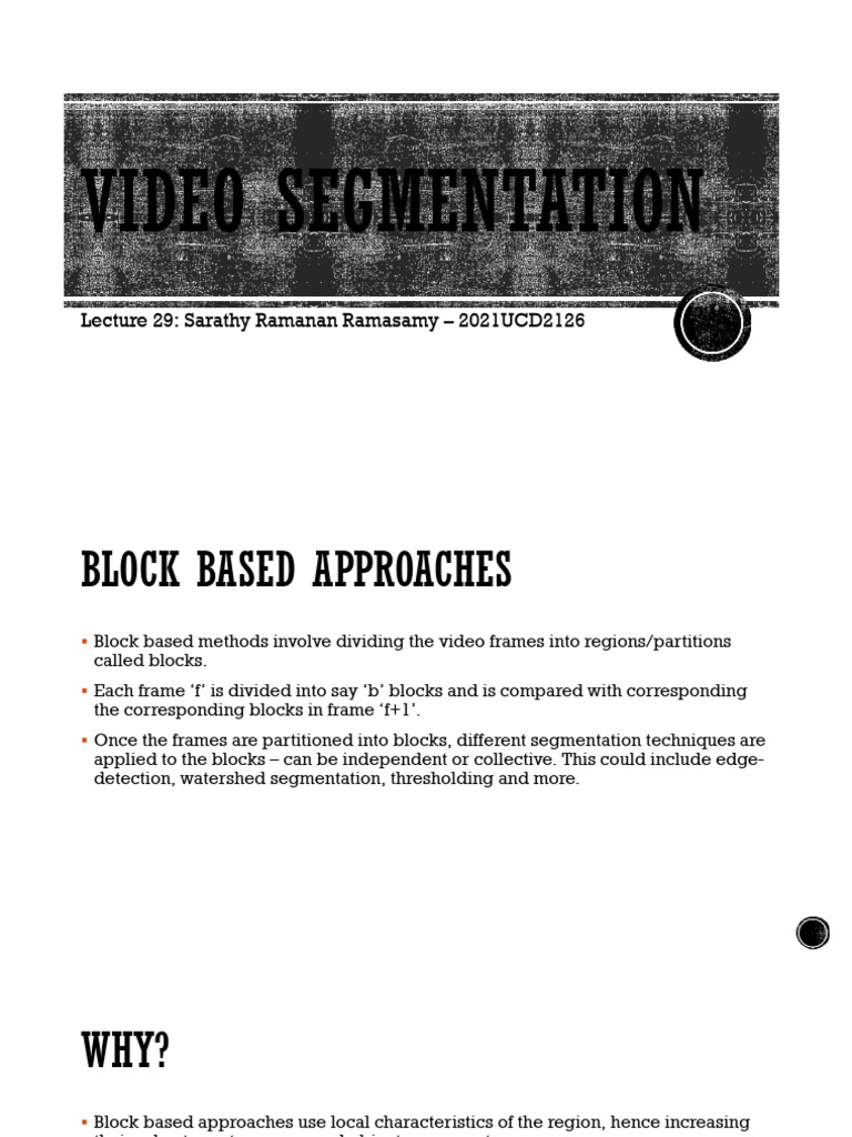 VA Lecture 29 | PDF | Image Segmentation | Cluster Analysis