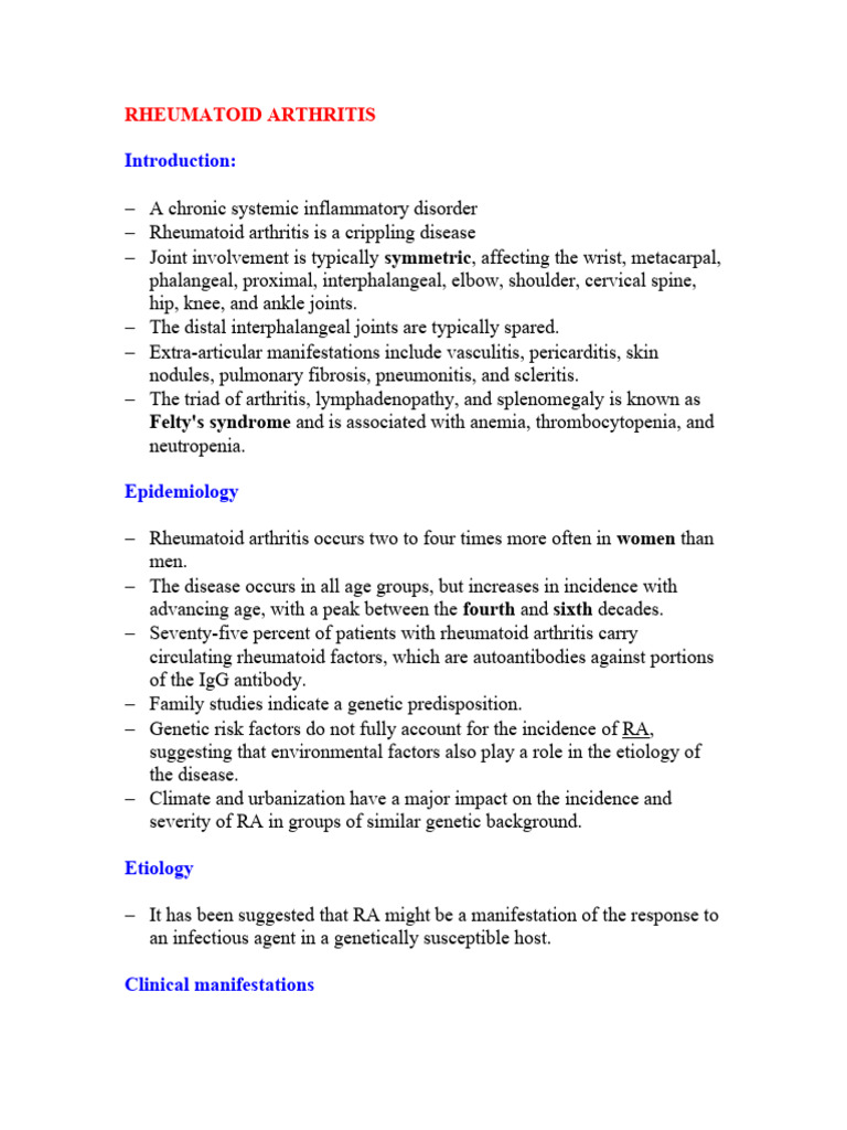 Rheumatoid Arthritis | PDF | Rheumatoid Arthritis | Arthritis