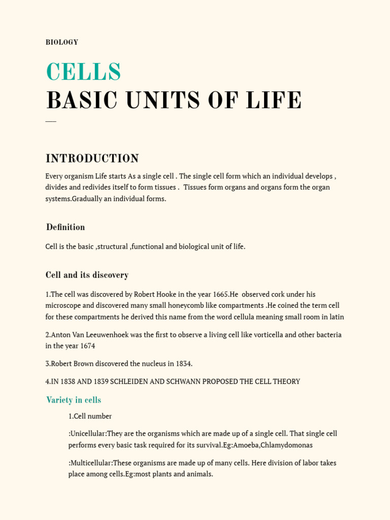 cell | PDF | Cell (Biology) | Cell Nucleus