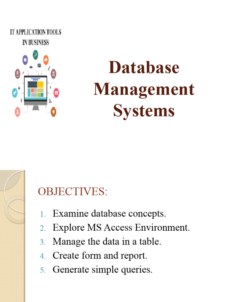 It 101 DBMS 2023 2024 | PDF | Databases | Microsoft Access