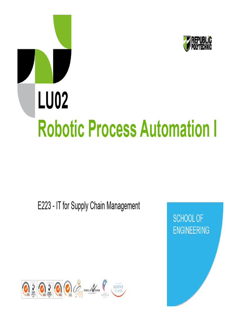 E223 Lesson 2 (IS Slides) | PDF | Automation | Computing