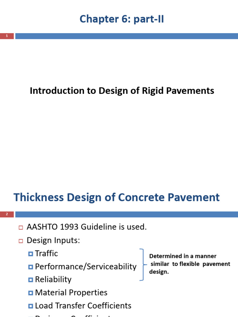 Chapter 6-Part-II Introduction To Design of Rigid Pavements | PDF | Road Surface | Young's Modulus
