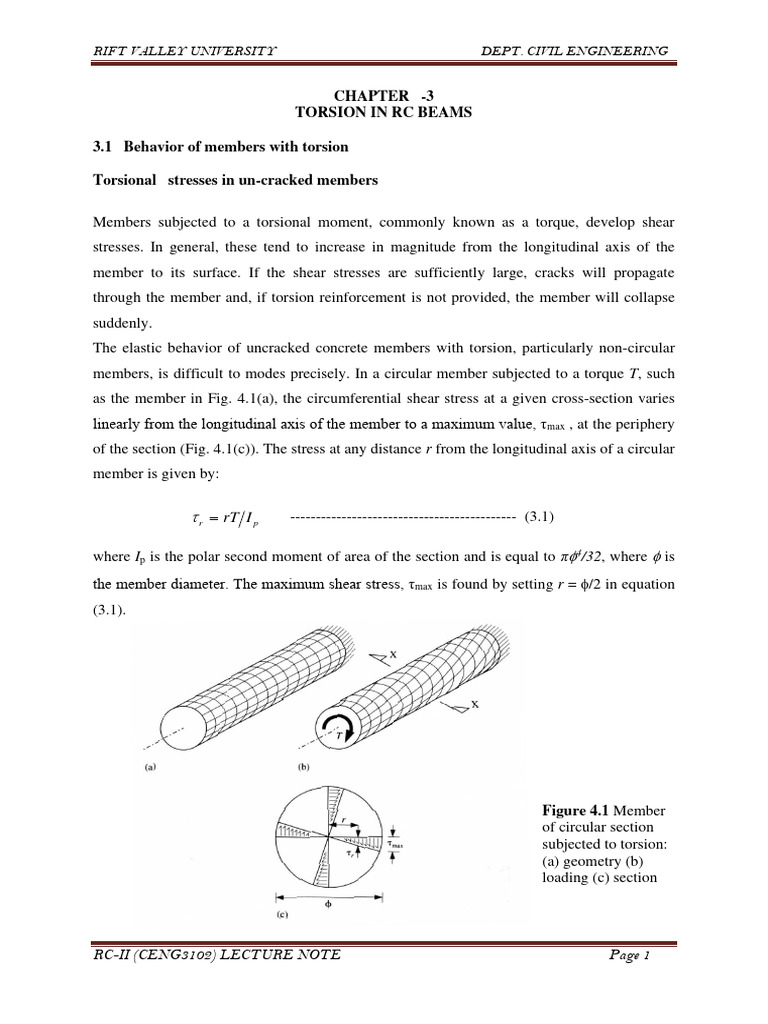 Chapter 3( Torsion) | PDF | Stress (Mechanics) | Truss