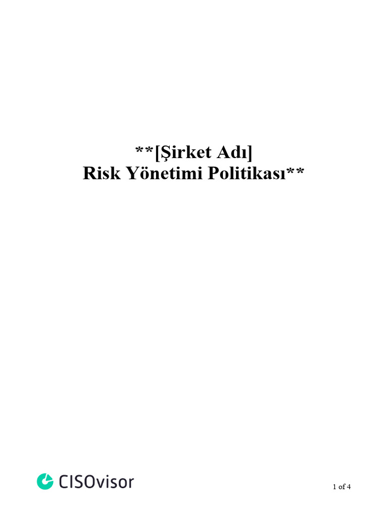 Ornek RiskYonetimPolitika | PDF
