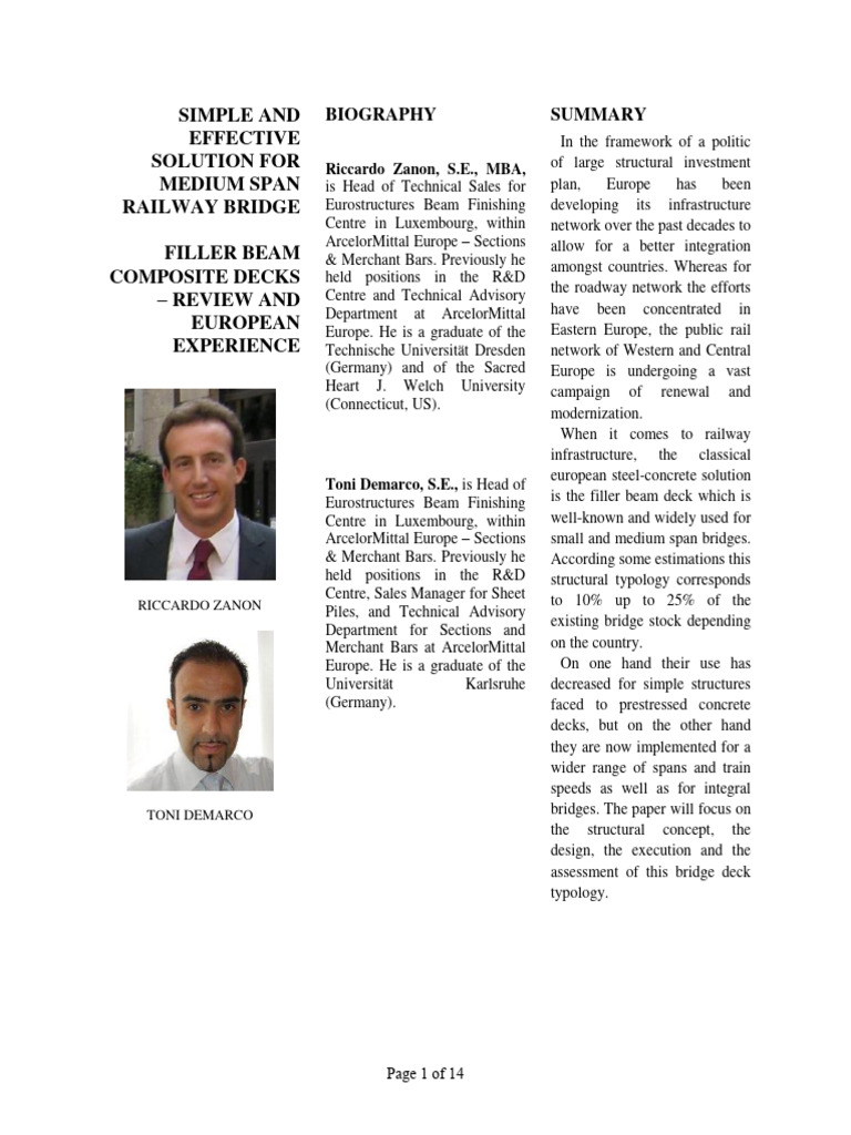 Filler Beam | PDF | Beam (Structure) | Bending