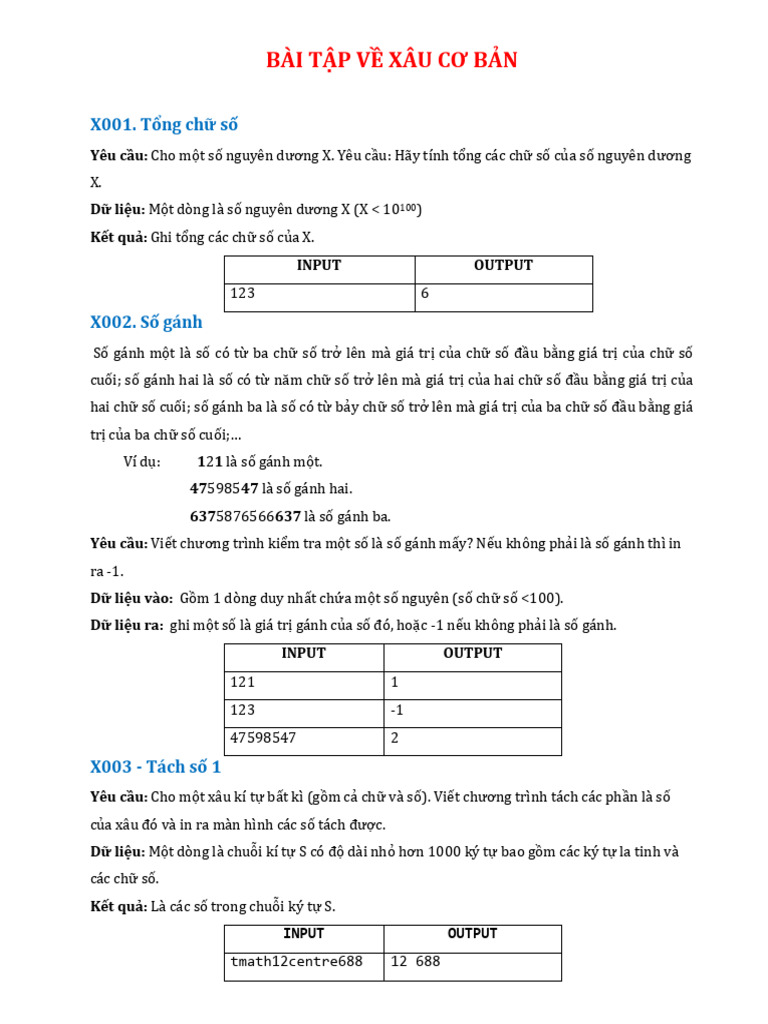 Baitap String Coban | PDF