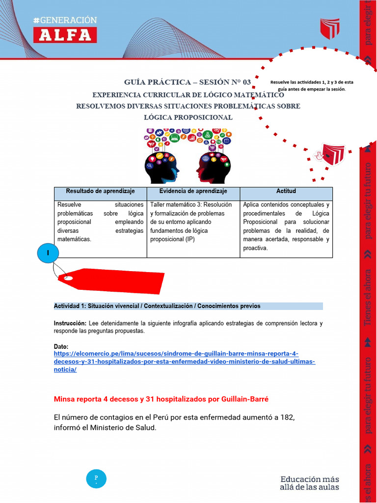 Guía Práctica #3 - Lógica Proposicional | PDF | Lógica | Verdad