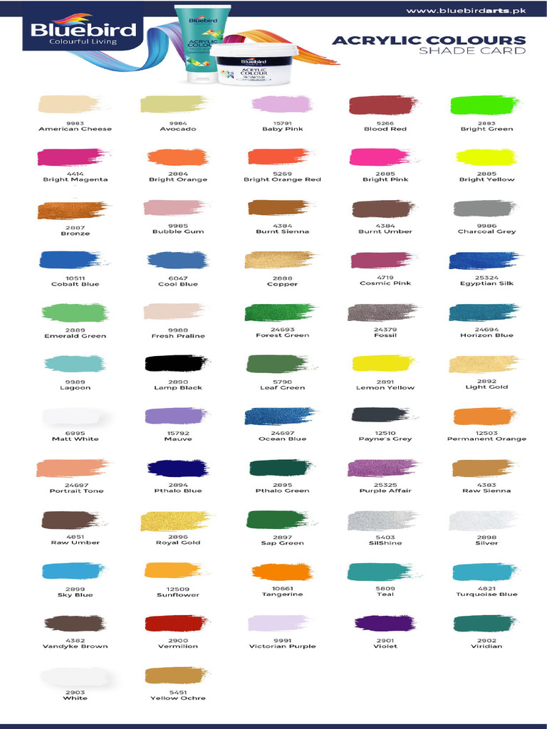 Acrylic Shade Card 2022 Online | PDF