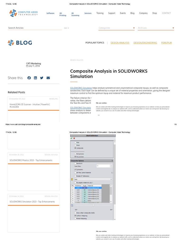 Composite Analysis in SOLIDWORKS Simulation - Computer Aided Technology | PDF | Composite ...