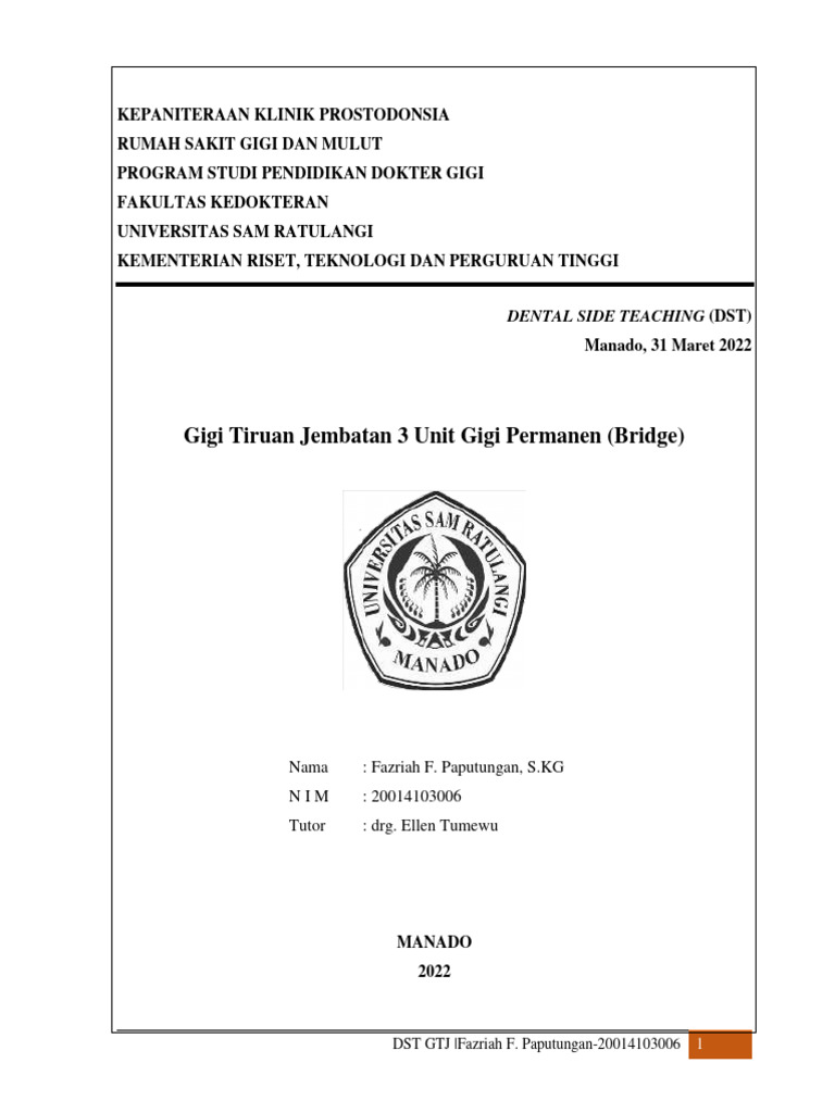 CR GTJ Fazriah F Paputungan | PDF