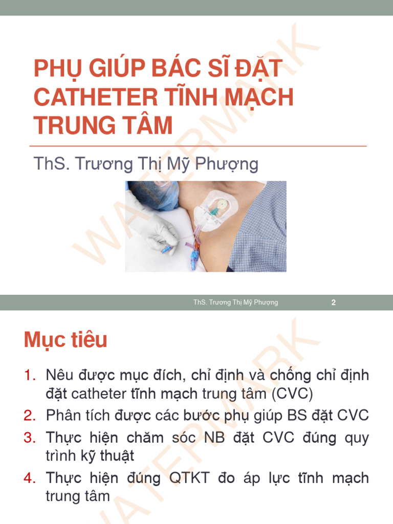 Phụ giúp BS đặt catheter TMTT | PDF