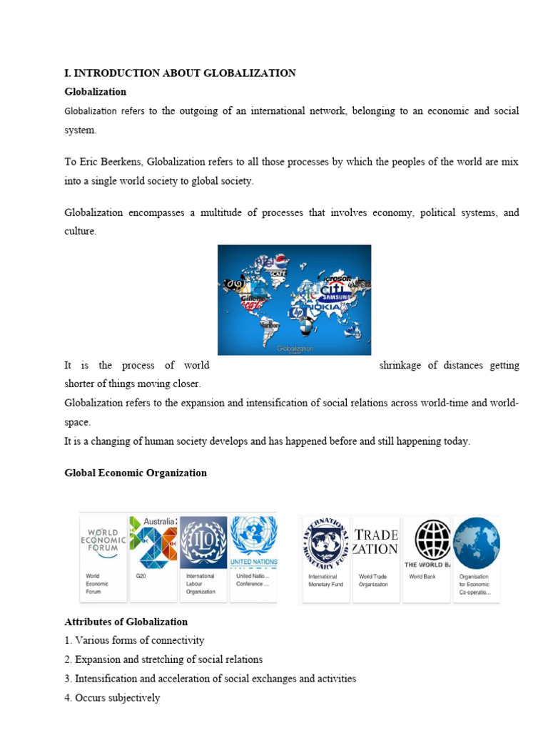 CONTEMPORARY-WORLD-HANDOUTS | PDF | Opec | Globalization