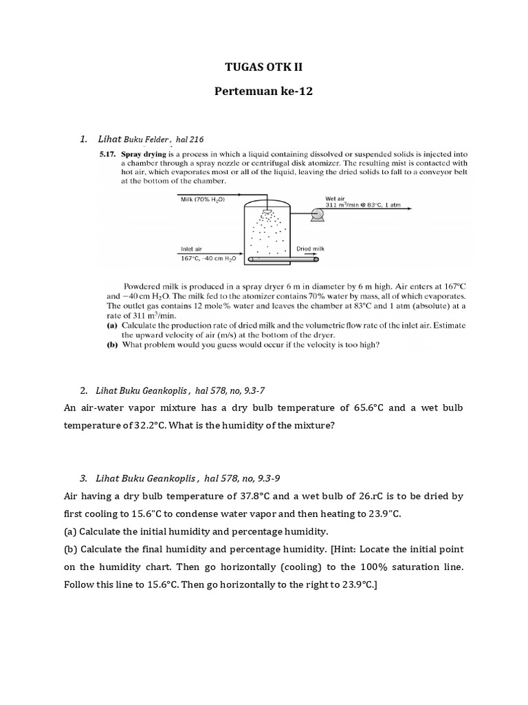 5034S1TKCE50332018 - Operasi Teknik Kimia II - Pertemuan 12 - Tugas ...