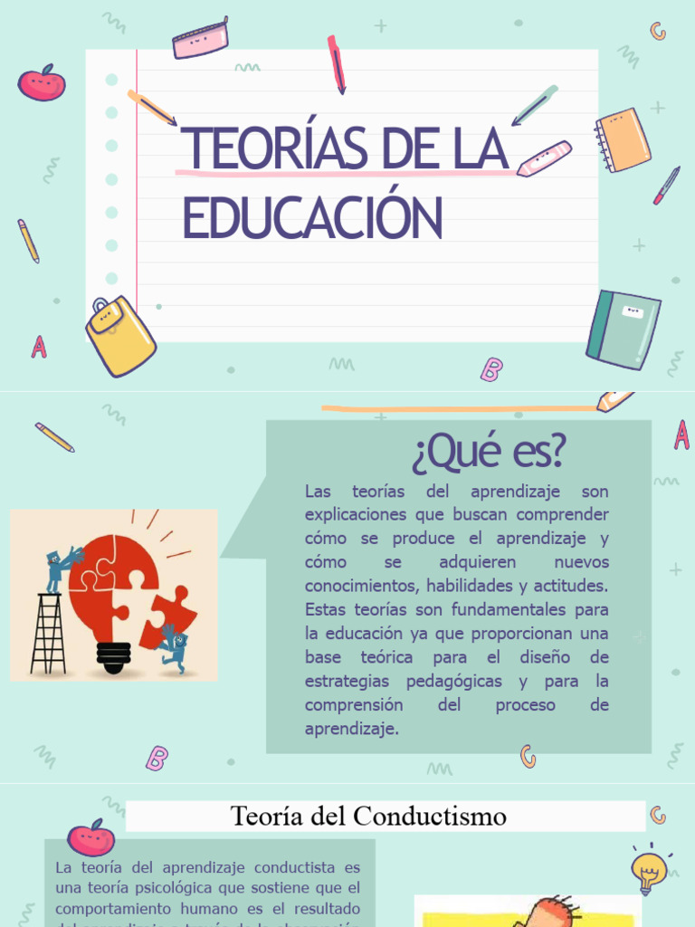 Teorías Del Aprendizaje | Descargar gratis PDF | Teoría del aprendizaje (educación) | Aprendizaje