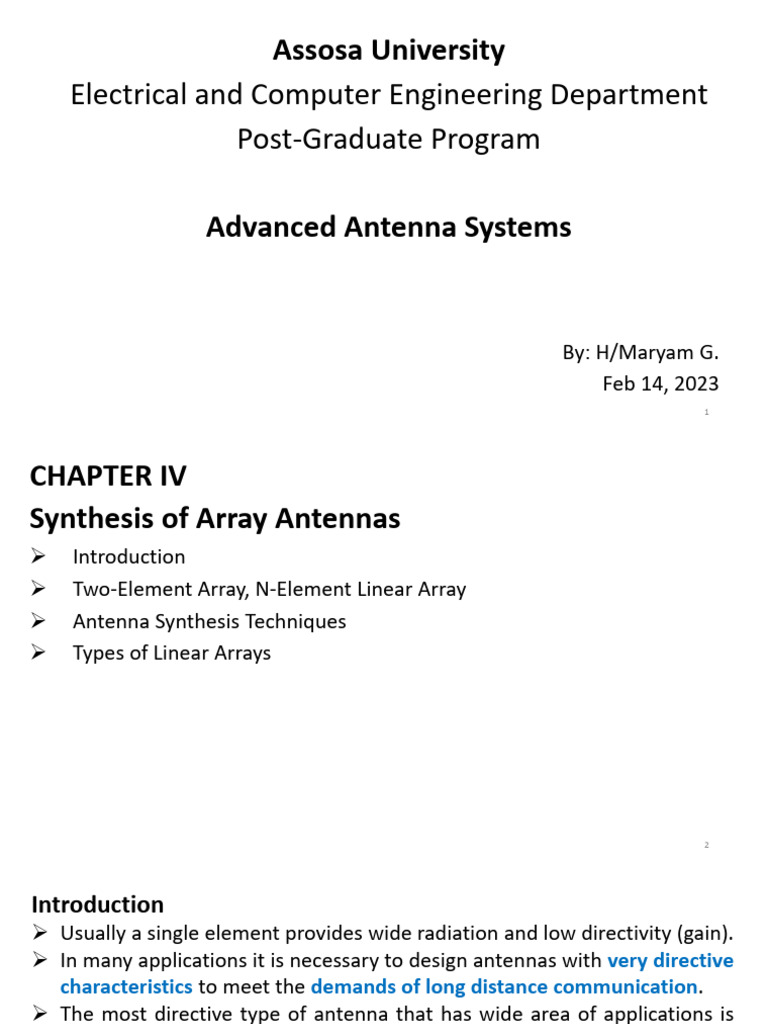 Antenna CH4 | PDF | Antenna (Radio) | Electrical Engineering