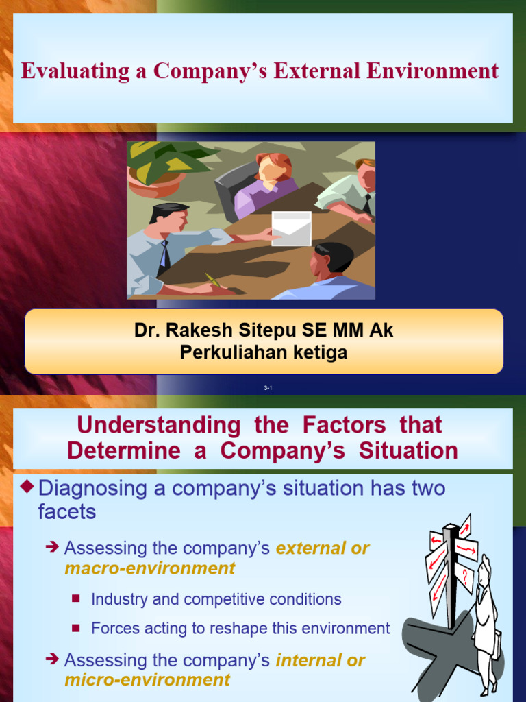 Evaluating A Company's External Environment | PDF | Strategic ...