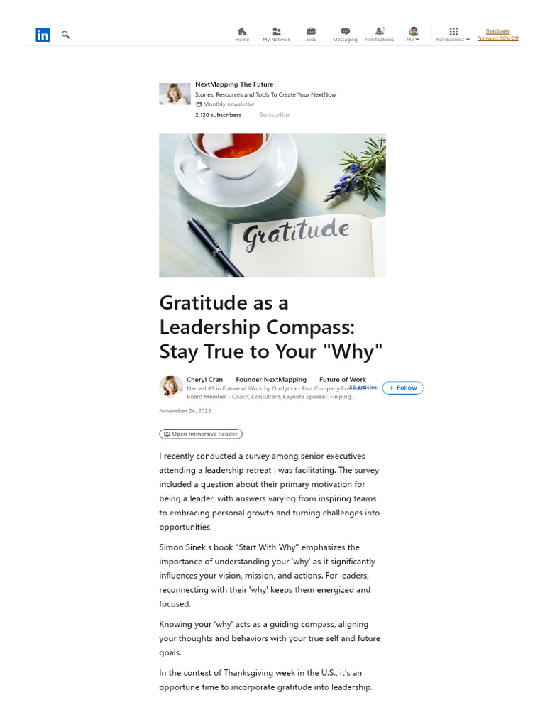 Gratitude As A Leadership Compass | PDF | Gratitude | Leadership