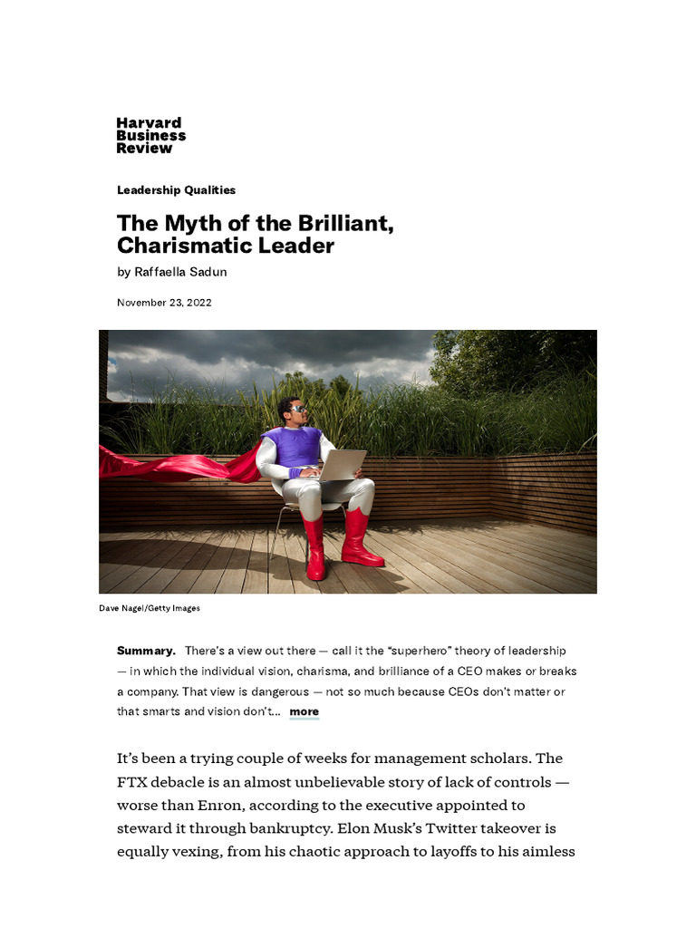 The Myth of The Brilliant, Charismatic Leader | PDF | Elon Musk ...