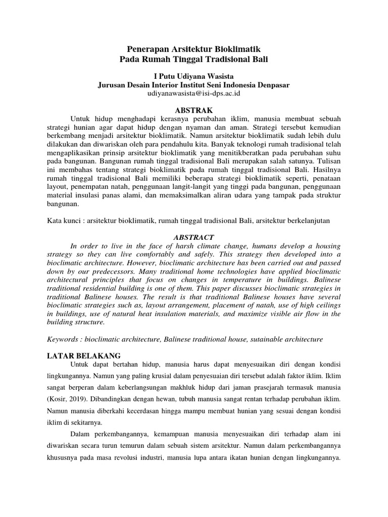 Penerapan Arsitektur Bioklimatik | PDF | Sains & Matematika
