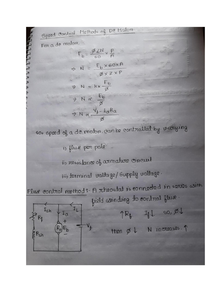 DC Shunt Motor Speed Calculations | PDF