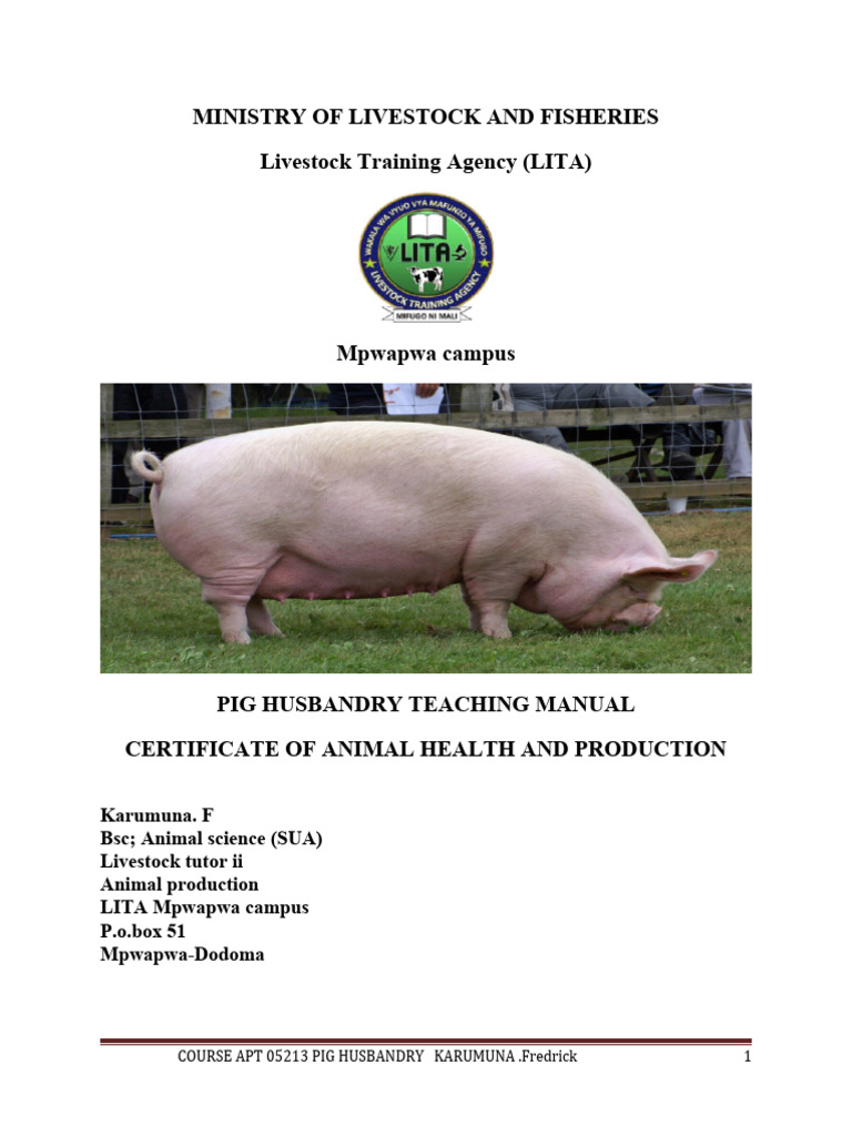 Pig Teaching Notes-3 | PDF | Pig | Wild Boar