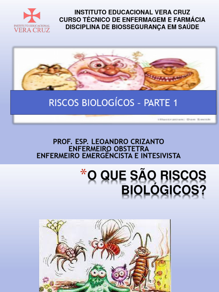 Aula 04 - Riscos Biologicos - Parte 1 | PDF | Vírus | Microrganismo
