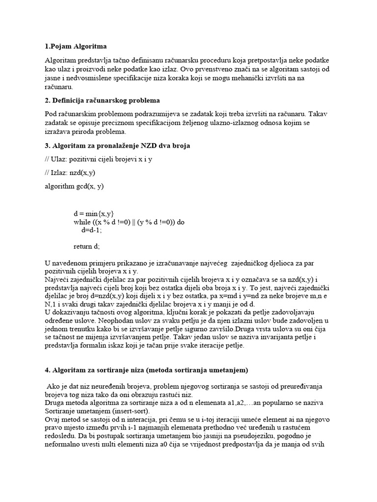 Algoritmi Zadaci | PDF