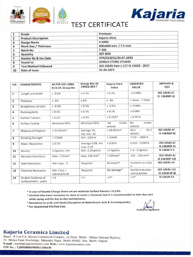 Vetrified Tiles MTC | PDF