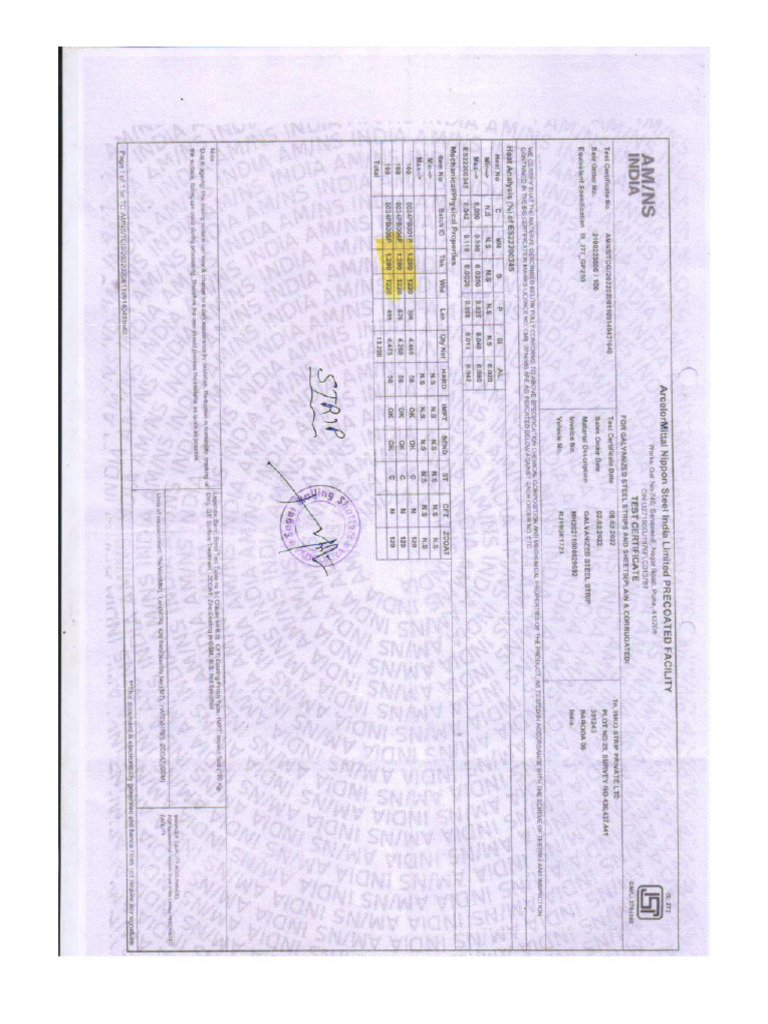 TEST CERTIFICATE - PDF AA - Apdf - Compressed | PDF
