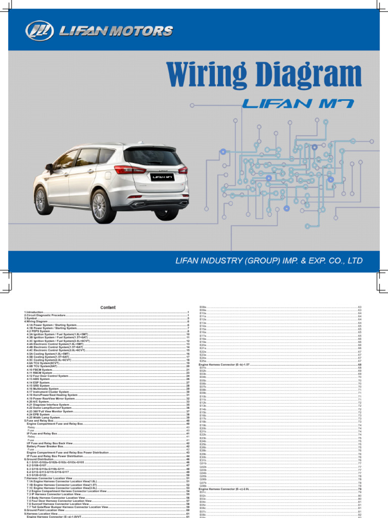LIFAN M7 Wiring Diagram (LF-20171127) | PDF | Fuse (Electrical) | Motor ...