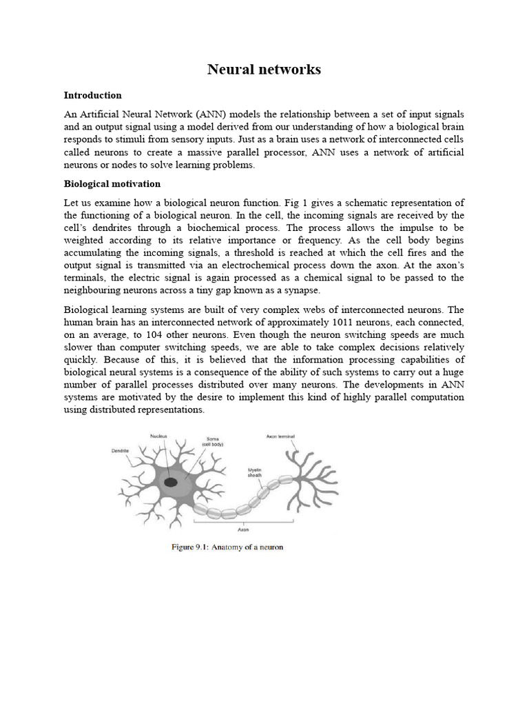 Neural Networks Pdf Artificial Neural Network Neuron