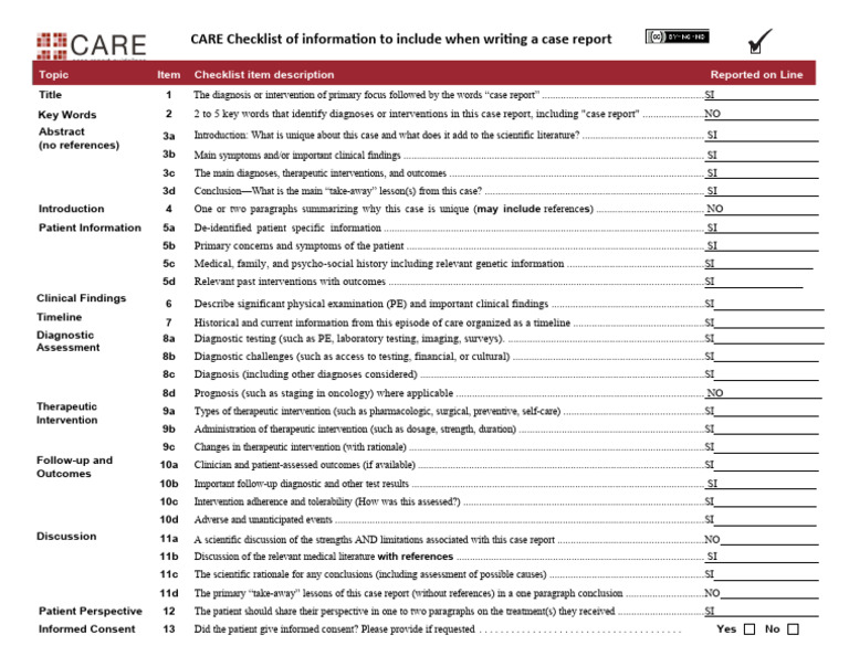 care guidelines | PDF | Medical Diagnosis | Case Report