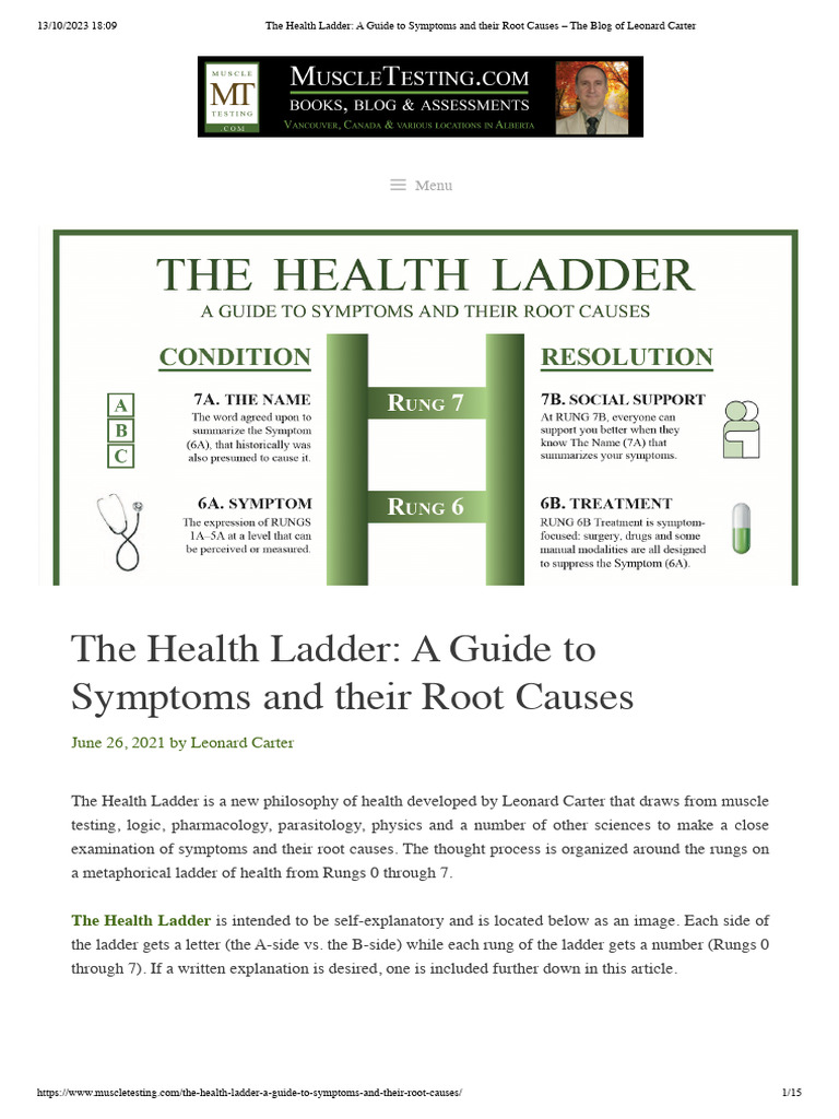 The Health Ladder - A Guide To Symptoms and Their Root Causes - The ...