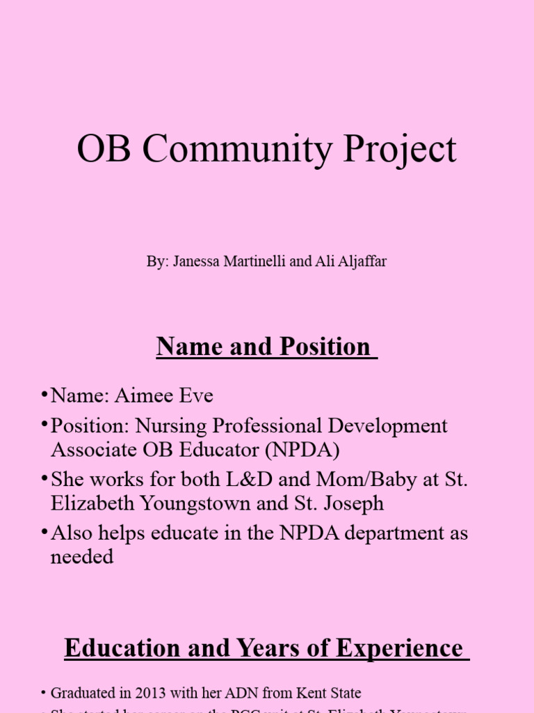 ob presentation | PDF | Nursing | Social Programs