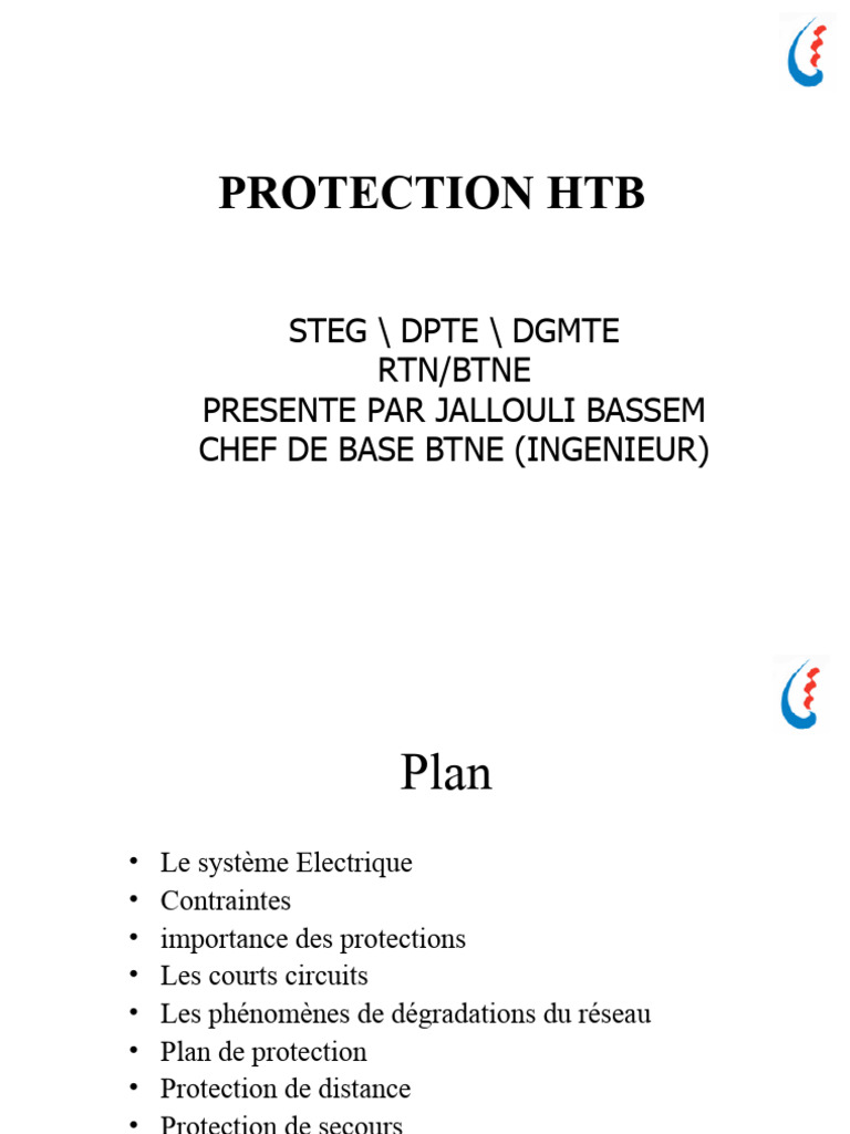 Protection des Lignes HTB et Réseau | PDF | Réseau électrique ...