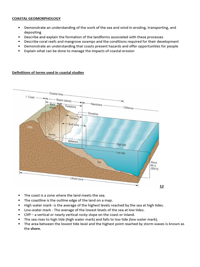 Coastal geomorphology notes | PDF | Coral Reef | Shoal