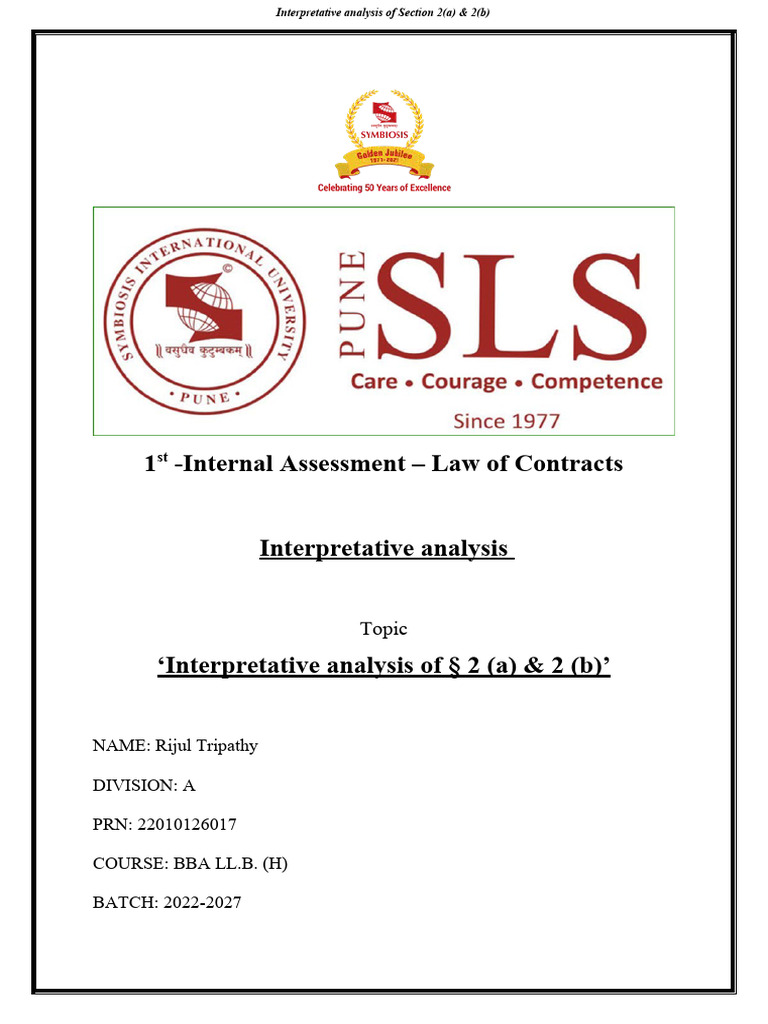 Contracts 1st Internal Pdf Offer And Acceptance Private Law