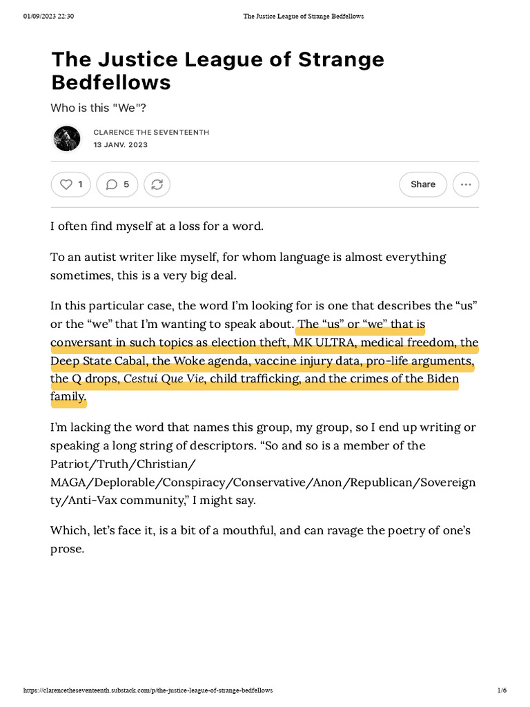 The Justice League Of Strange Bedfellows Pdf