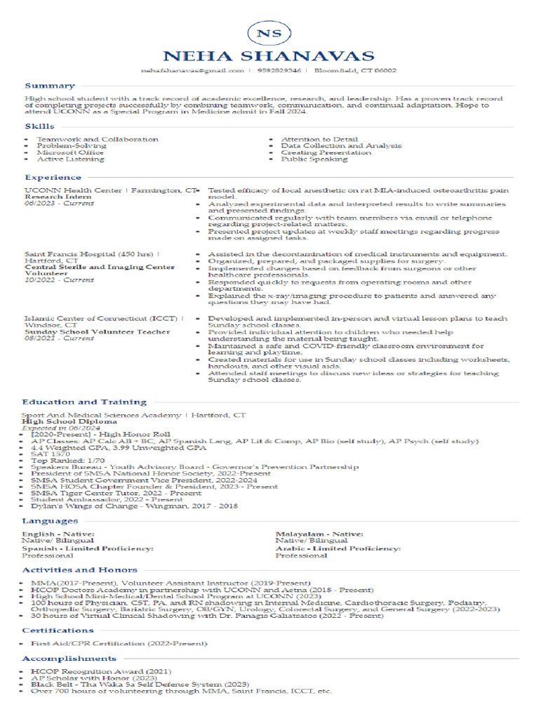 Final Resume 1 | PDF