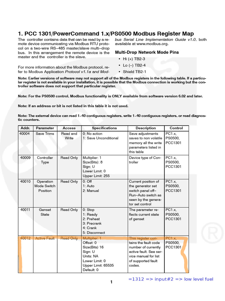 A48_Modbus_register_maps_extracto_resaltado | PDF | Alternating Current ...